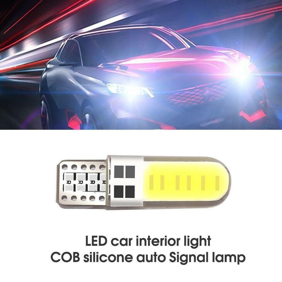 T10 501 Car Led Side Light Bulbs Error Free Canbus Silica Xenon White ...
