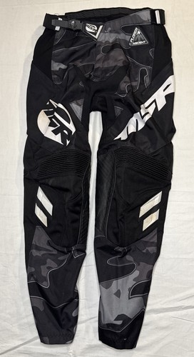 MSR Xplorer Ascent Motocross Pants Adult 36” Black Gray Camo Riding Off ...