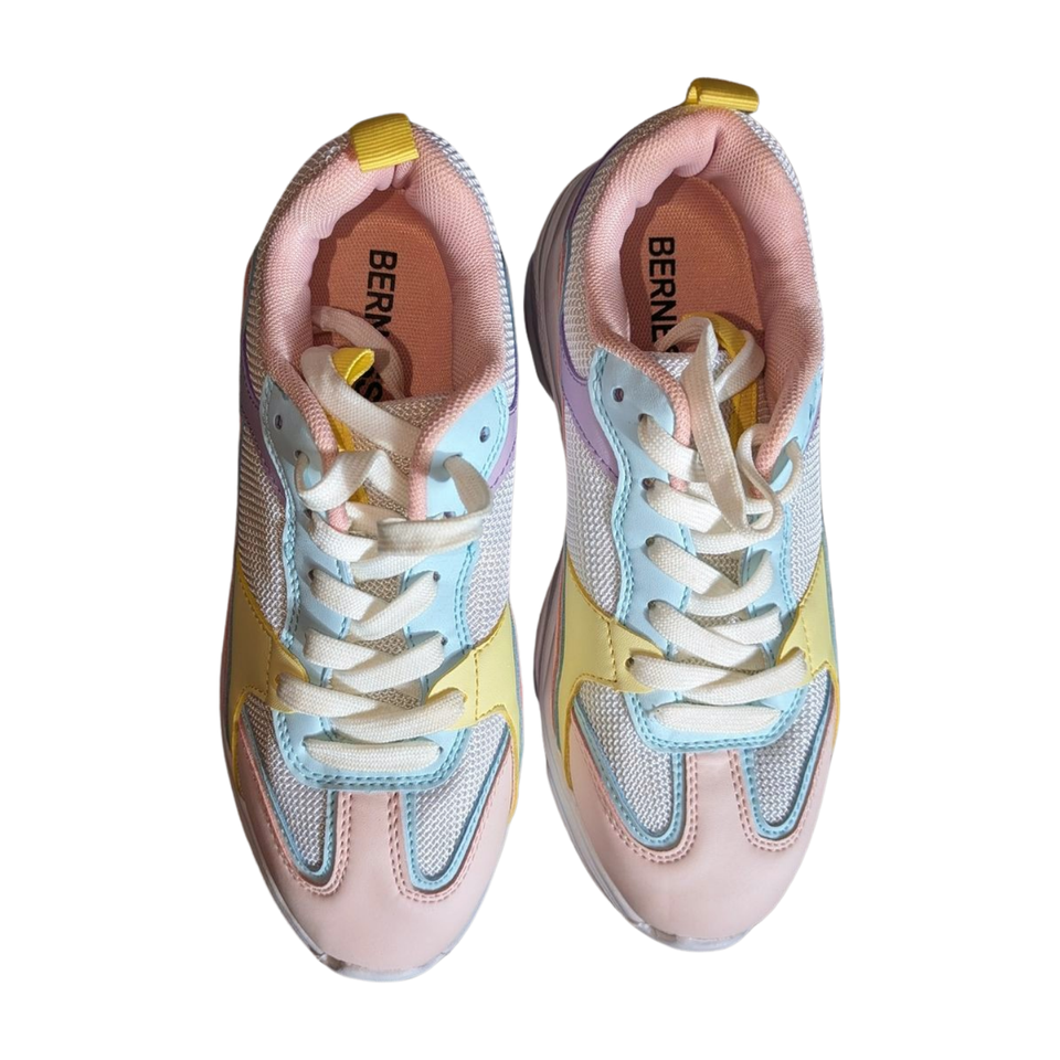 Berness Women's 7 Vera Pastel Sneakers Lace Up Casual Shoes NWOT White ...