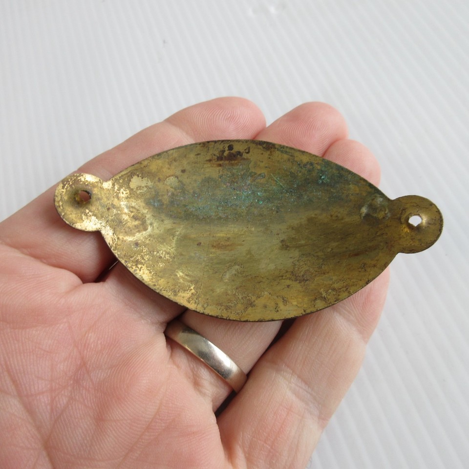 Antique unknown Brass Nameplate Burlington Vermont 1761 VT oddity | eBay