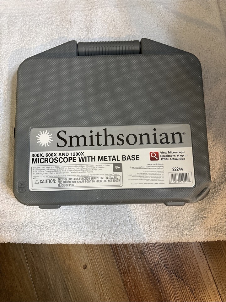 Smithsonian 300x, 600x, 1200x Microscope With Metal Base Kit #1688 | eBay