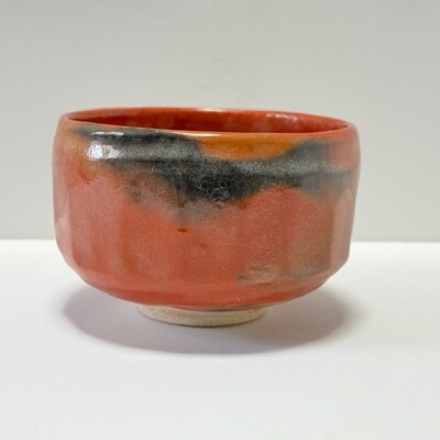 Japanese Tea Ceremony Chawan Tea Bowl Red Raku ware Kintsugi Chado Sado ...