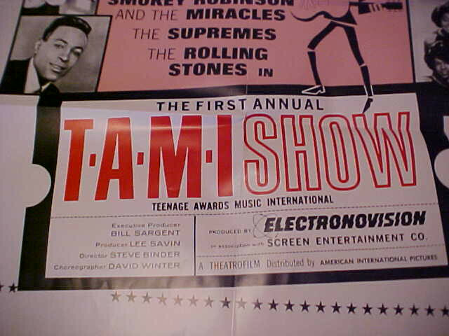 TAMI SHOW POSTER The Supremes Rolling Stones James Brown Chuck Berry ...