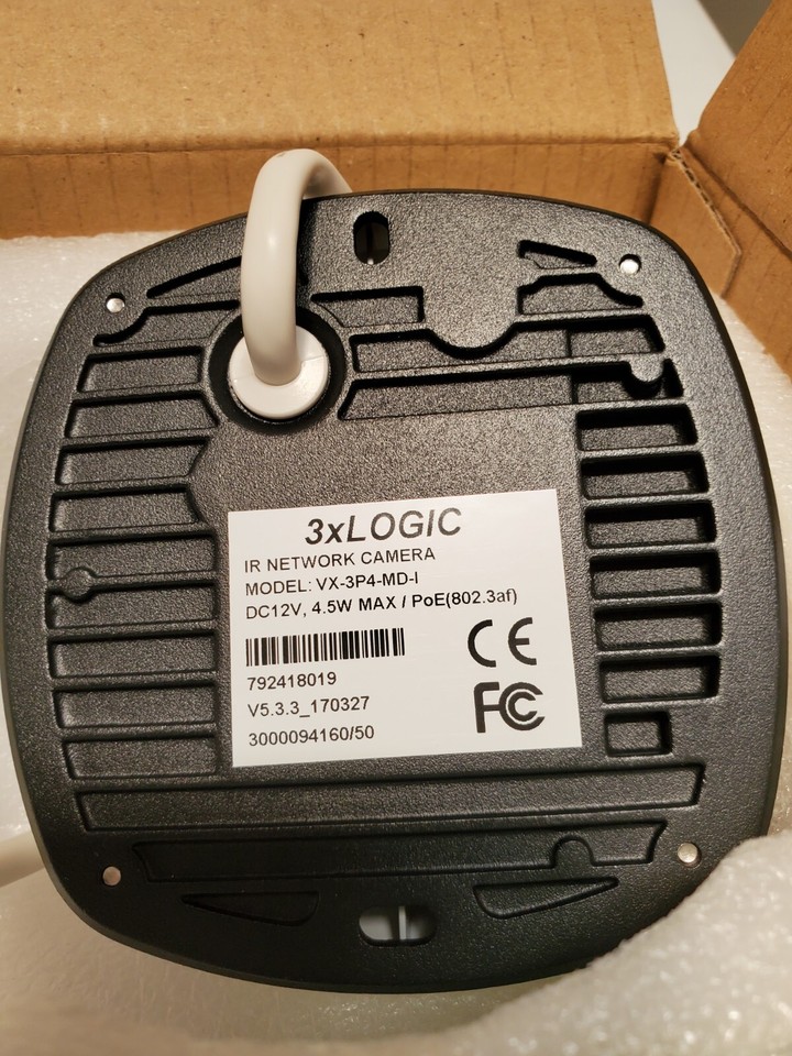 3xLOGIC IR Network Surveillance Camera VX-3P4-MD-I DC12V, 4.5W POE 802 ...