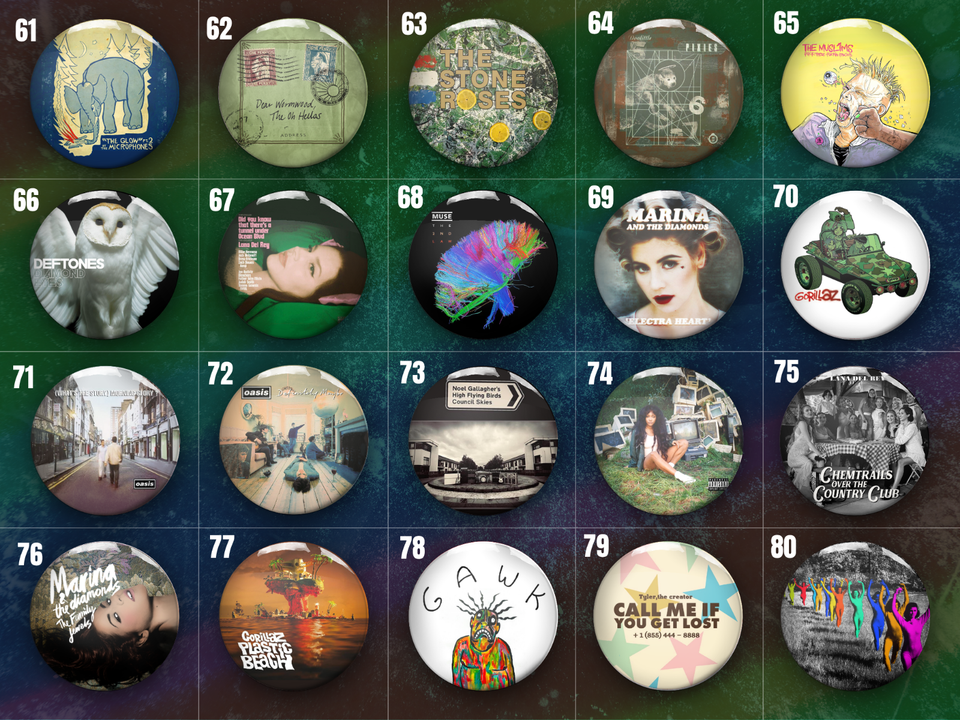 Album Cover Pin Badges | Design Your Own Cutomised Option | Music Band ...