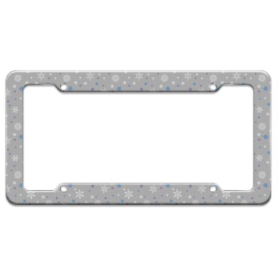 Winter Snowflakes Blue Purple Gray License Plate Tag Frame | eBay