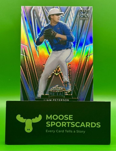 2024 Leaf Metal Baseball Liam Peterson Silver Prismatic Foil /185 XRC ...