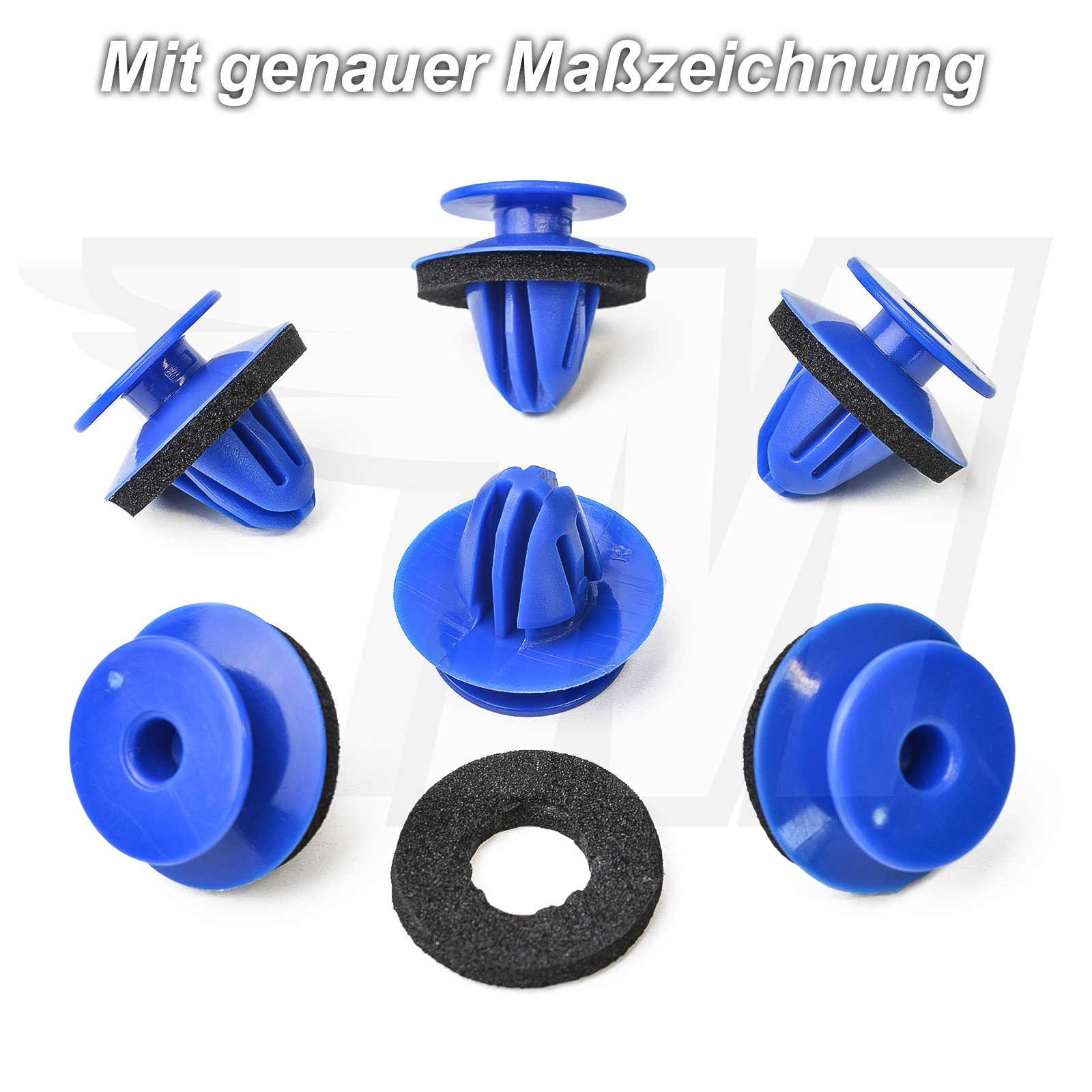 5x Innenverkleidungs Befestigungsclips mit Dichtung für Audi ...