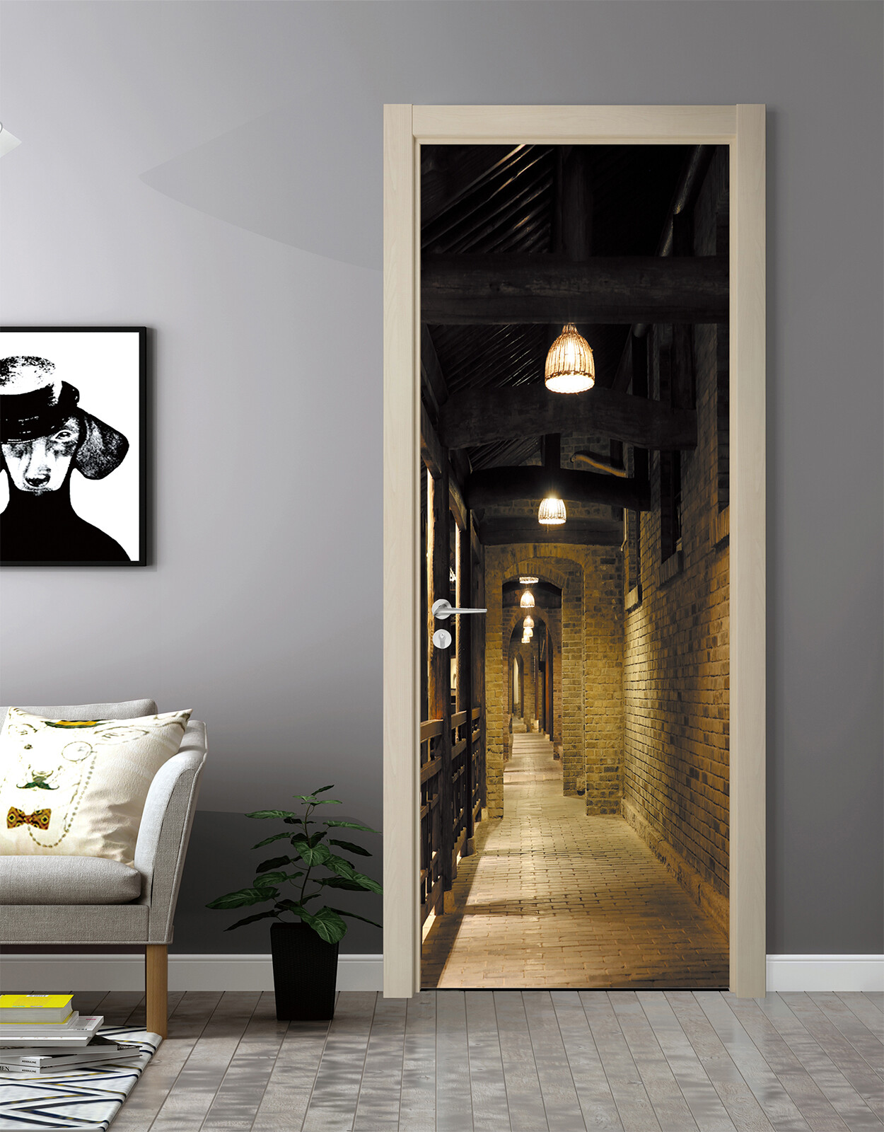 FLFK Former Residence Door Murals:Vinyls Peel&Stick stickers 30.3"x78.7 ...