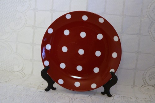 POTTERY BARN CHLOE RED WHITE POLKA DOTS CHINA 8 1/4" Salad Plates | eBay