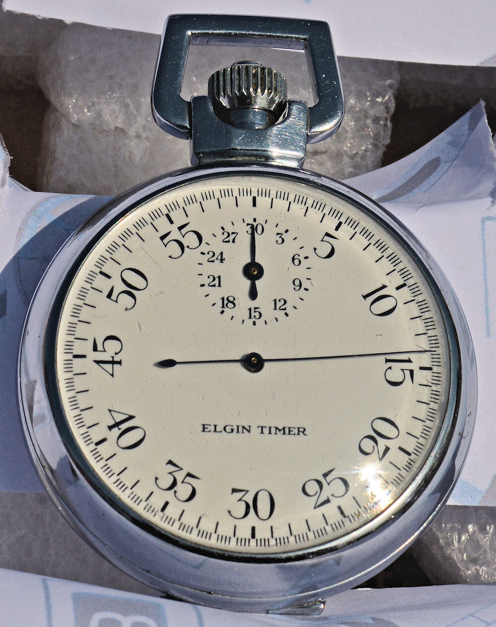 Very Rare Elgin Mechanical Stopwatch Timer With 1/5 Second Precision ...