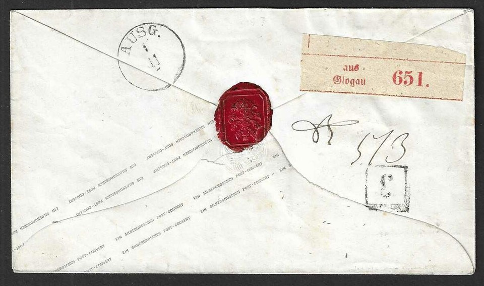 Paketbegleitbrief Ganzsache U 11+MiNr.12(2) gest Glogau | eBay UK