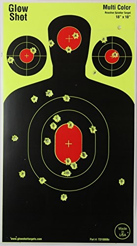 GlowShot Targets 50 Pack - 18x10 Silhouette New Bigger Splatter ...