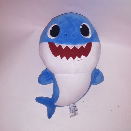 Pinkfong Baby Shark Talking Interactive Blue White Plush Stuffed Animal ...