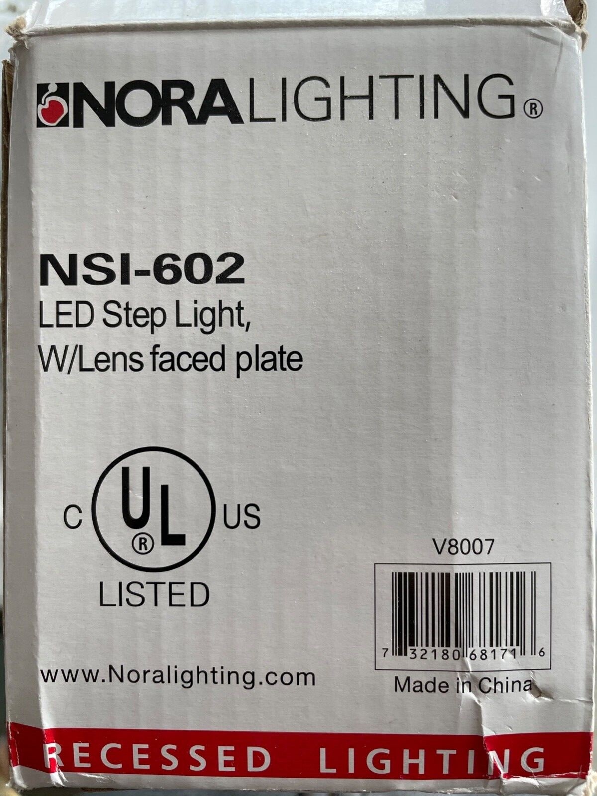 Nora Lighting NSI-602 LED Step Light with Lensed Face Plate white, 14 ...