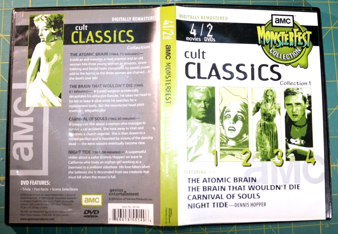 AMC Monsterfest Cult Classics Collection 1 / 4 Movies (DVD, 2003, 2 ...