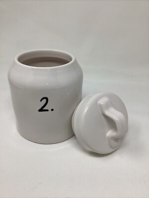 Rae Dunn NUMBER #2 White Ceramic Canister NEW | eBay