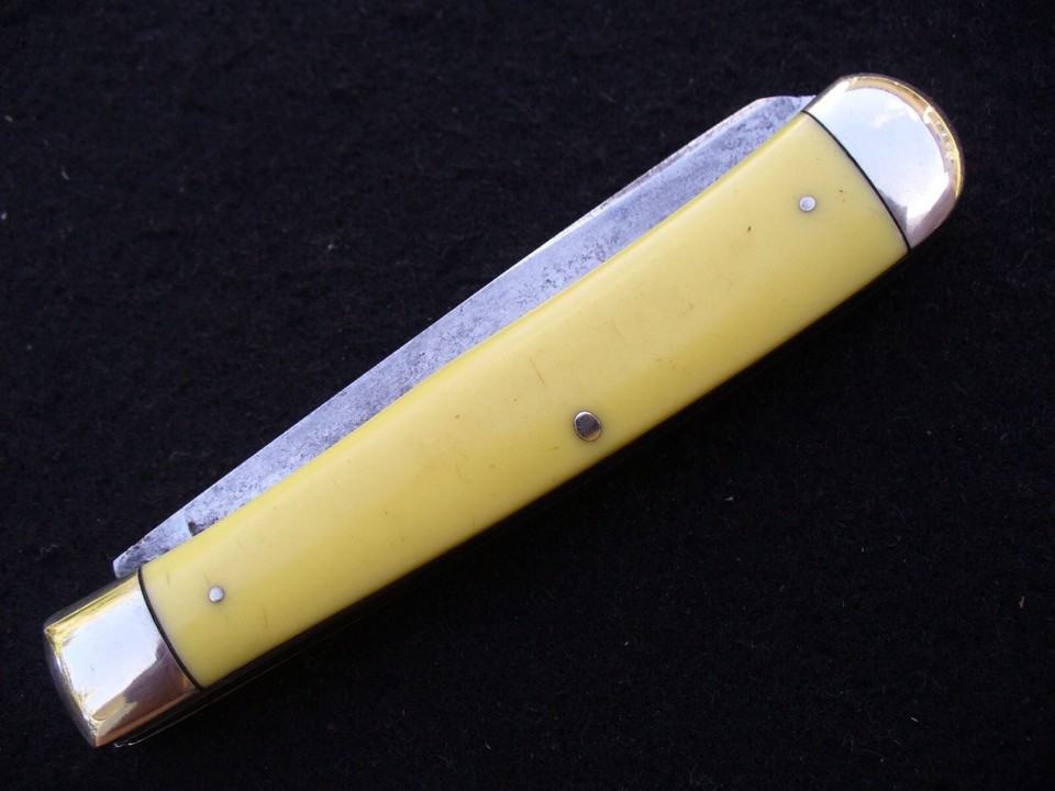Vintage Case XX 3254 Yellow Trapper Knife 1940-1964 Excellent Used ...