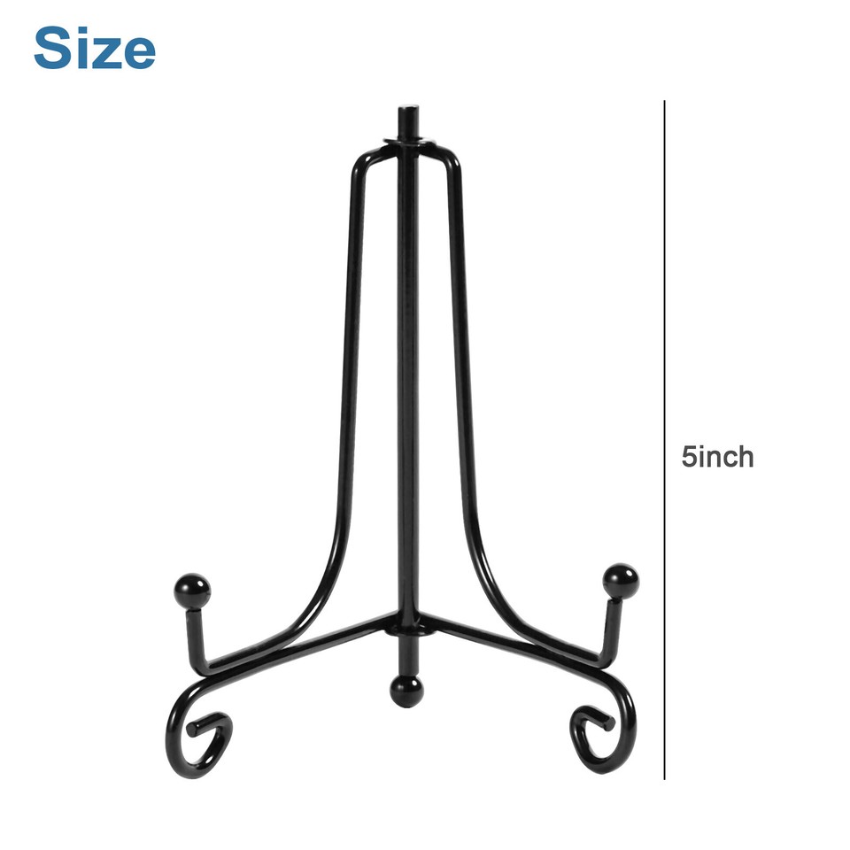4 PCS 5" Iron Easel Classic Display Stand Plate Holders Picture Photo ...