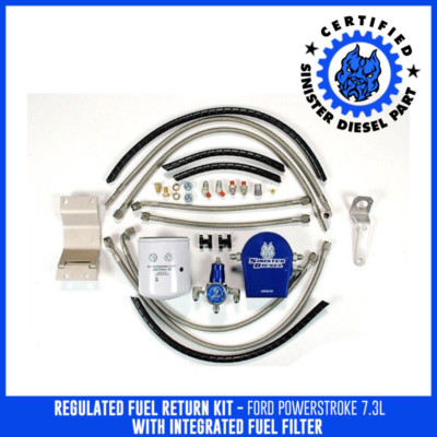 Sinister Diesel Regulated Fuel Return Kit for Ford 7.3 w/ Integrated ...