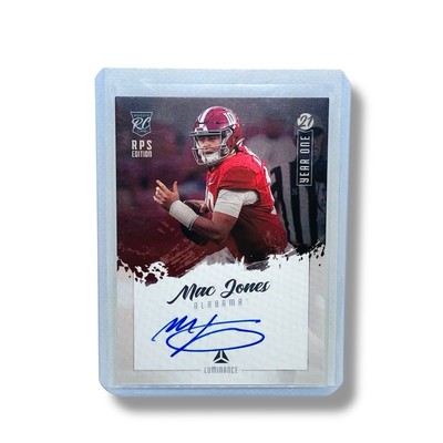 Mac Jones Auto RC RPS Edition Year One Blue Ink 2021 Luminance On Card ...