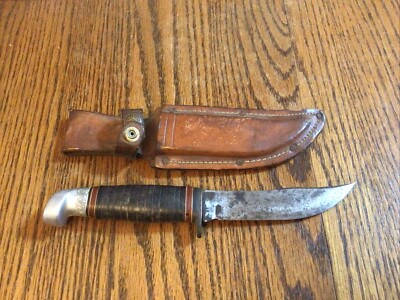Western L66 I Fixed Blade Knife,w/orig.sheath,used condition | eBay