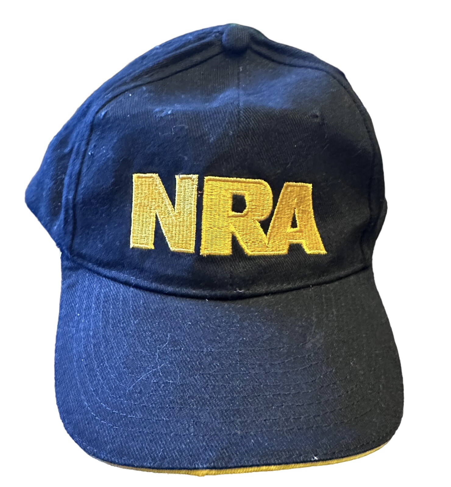 Vintage NRA EMBROIDERED Block Logo Navy Blue Hat Cap … - Gem