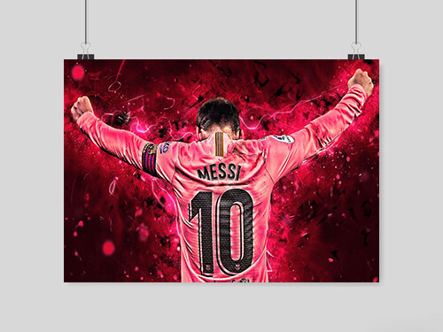 LIONEL MESSI POSTER SOCCER FOOTBALL THE GOAT BARCA FC BARCELONA A4 A3 ...