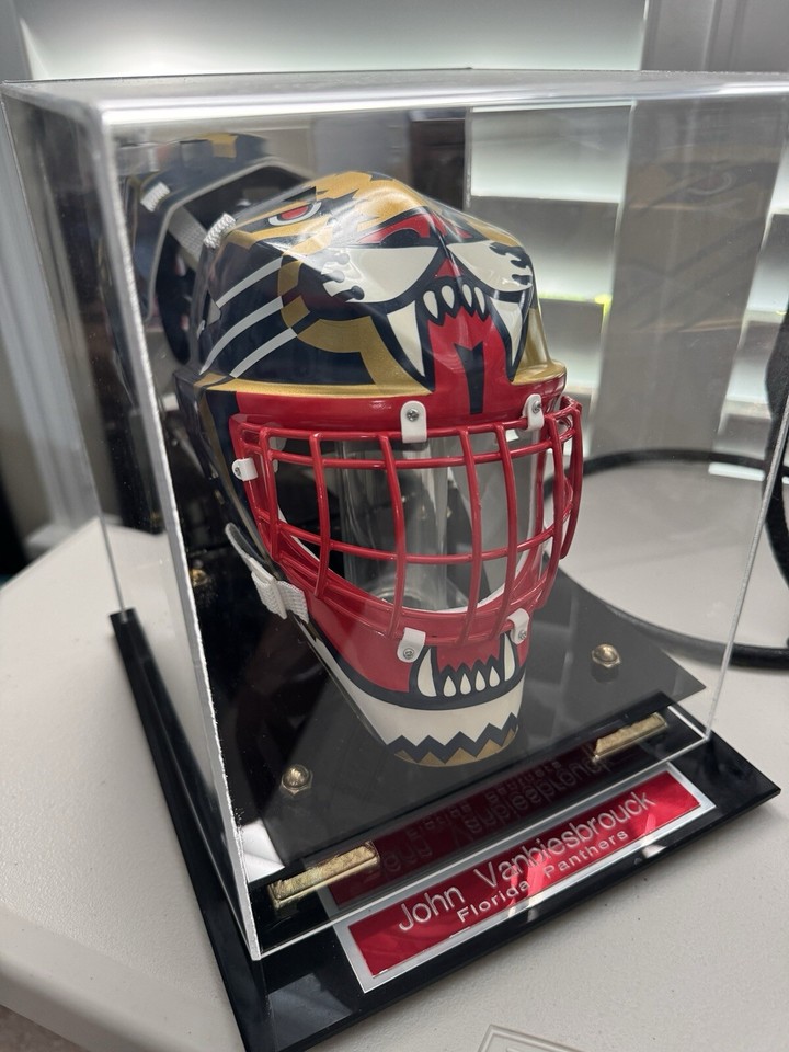 John Vanbiesbrouck signed Florida Panthers EA Sports Mini Goalie Mask ...