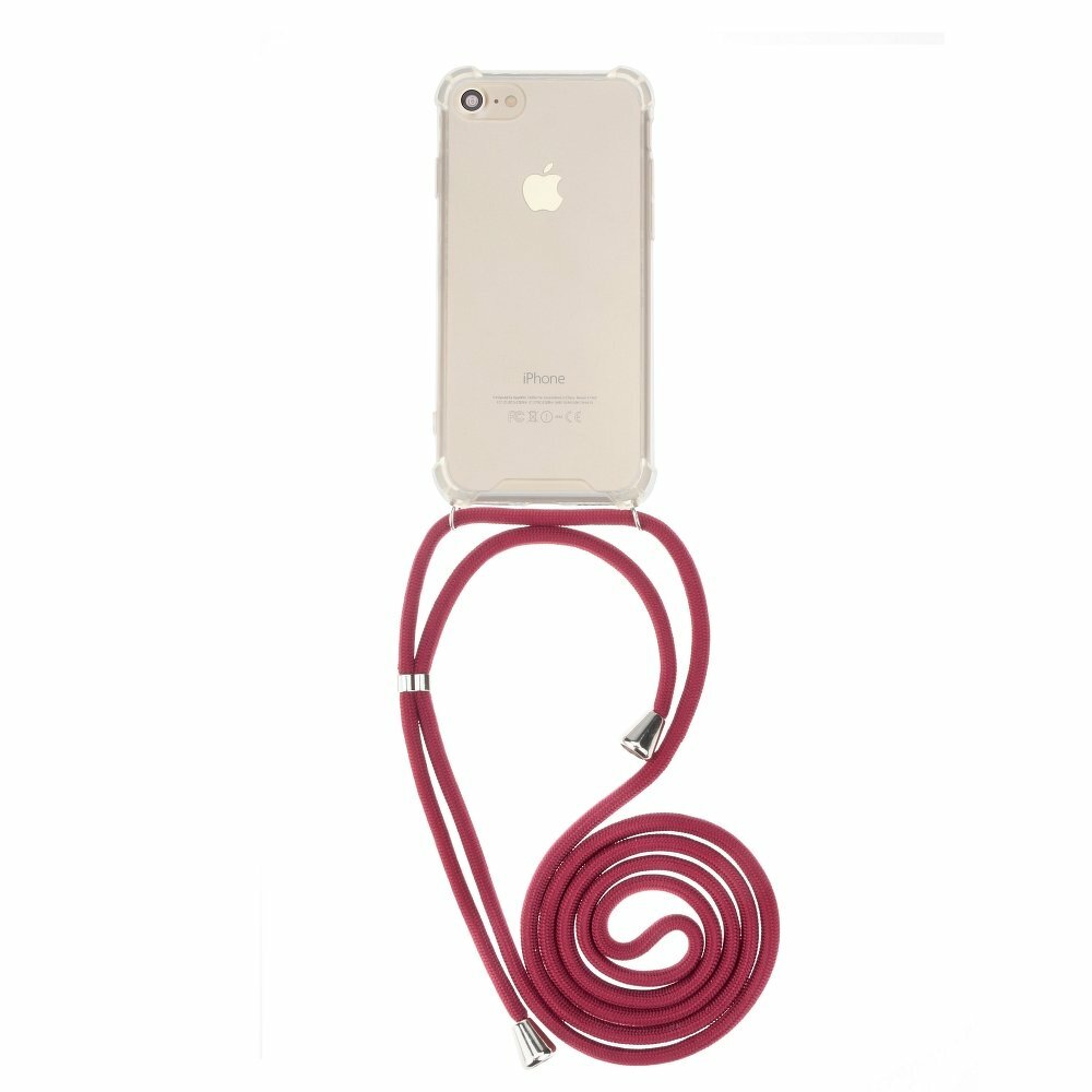 Hülle mit Band Handykette Schnur Case Tasche Handy Cover ROT Apple ...