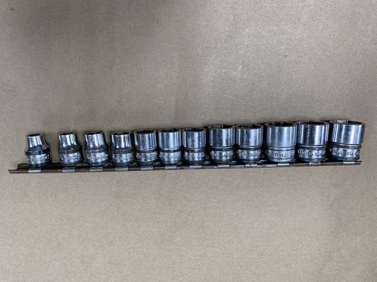 Snap On 12pc 3/8" Drive 6-Point Metric Shallow Socket Set 8mm to 19mm ...