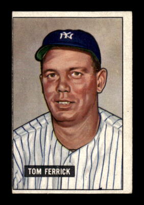 1951 Bowman Baseball #182 Tom Ferrick CREASED Very Good New York ...