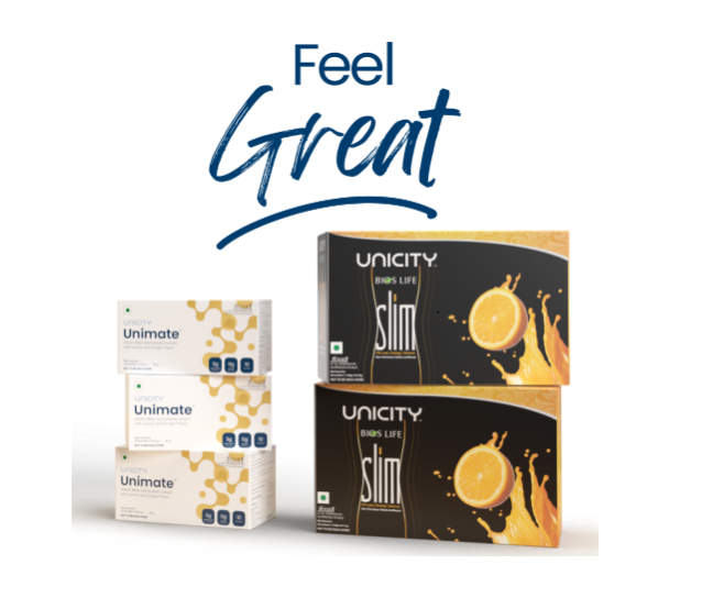 Unicity FEEL GREAT SINGLE PACK (3 x UNIMATE Lemon Ginger & 2 x Bios ...