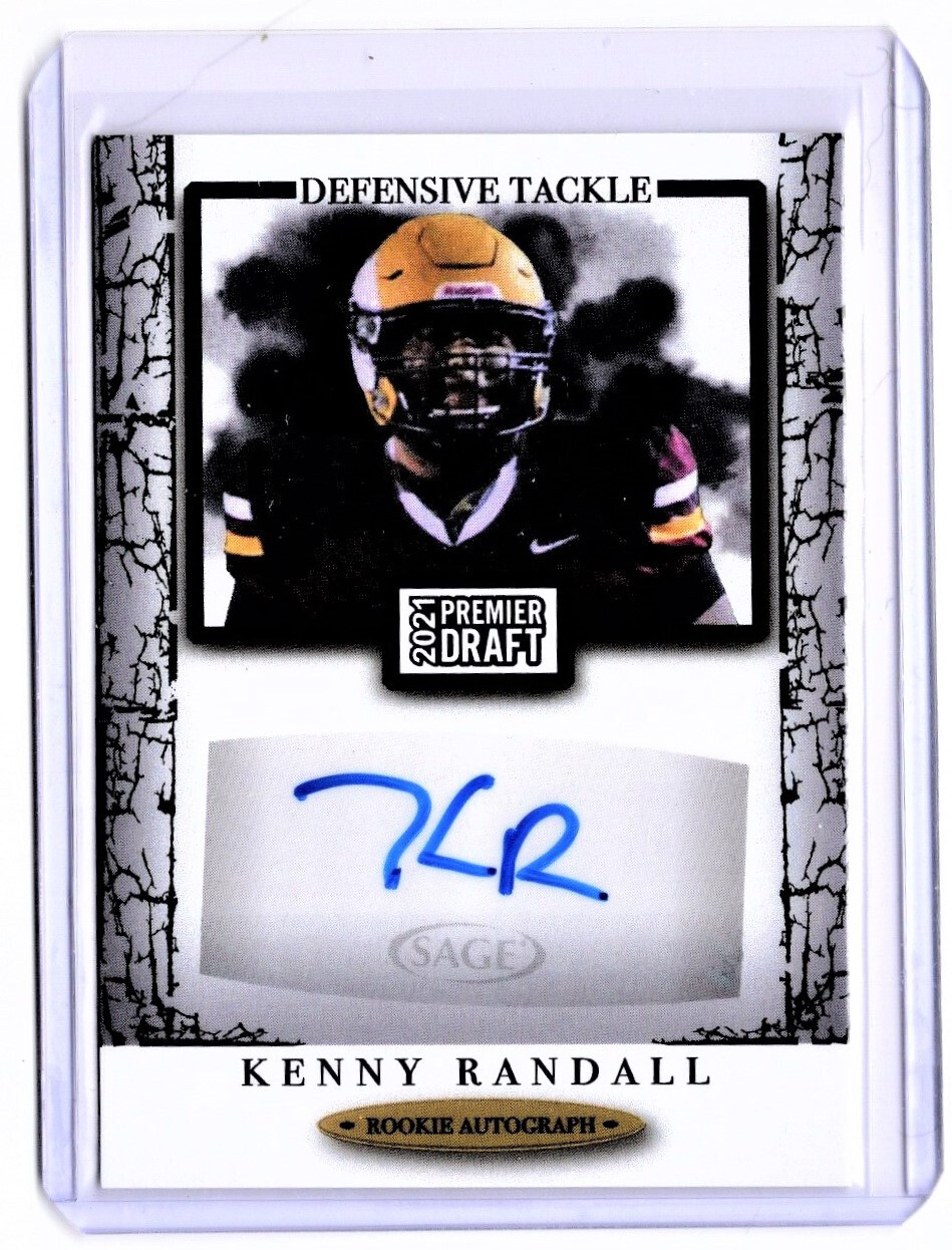 KENNY RANDALL RC 2021 SAGE PREMIER DRAFT ROOKIE AUTOGRAPH BLACK #A13 ...