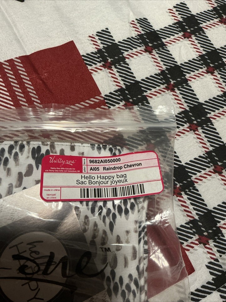 New in Bag Thirty-One Hello Happy Bag Raindrop Chevron NEW IN BAG | eBay UK