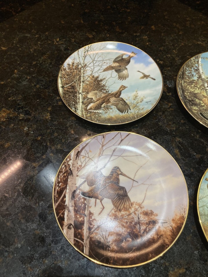 Beautiful 6 Plate Set Of The Danbury Mint David Maass Game Bird ...