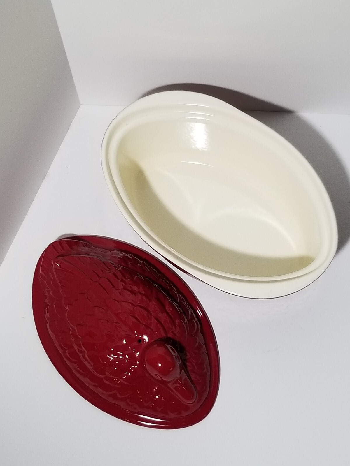 Chasseur France Dark Red Duck Enameled Cast Iron Pate Terrine Mold 1.25 ...