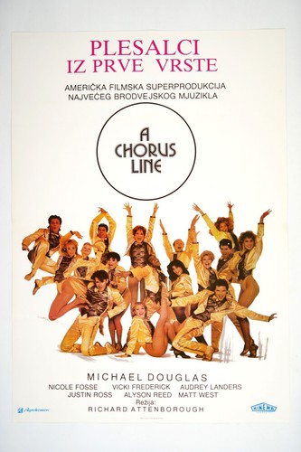 A CHORUS LINE 19x27 Original exYU movie poster 1985 MICHAEL DOUGLAS ...