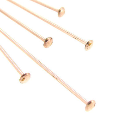 Gold Head Pins, 50pc Gold Filled Head Pins, 3 inch 24 gauge Stick PIns ...