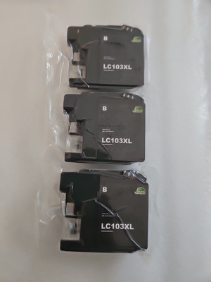 JARBO LC103XL Black Ink Cartridge For Brother Printers 3 New OEM Sealed ...
