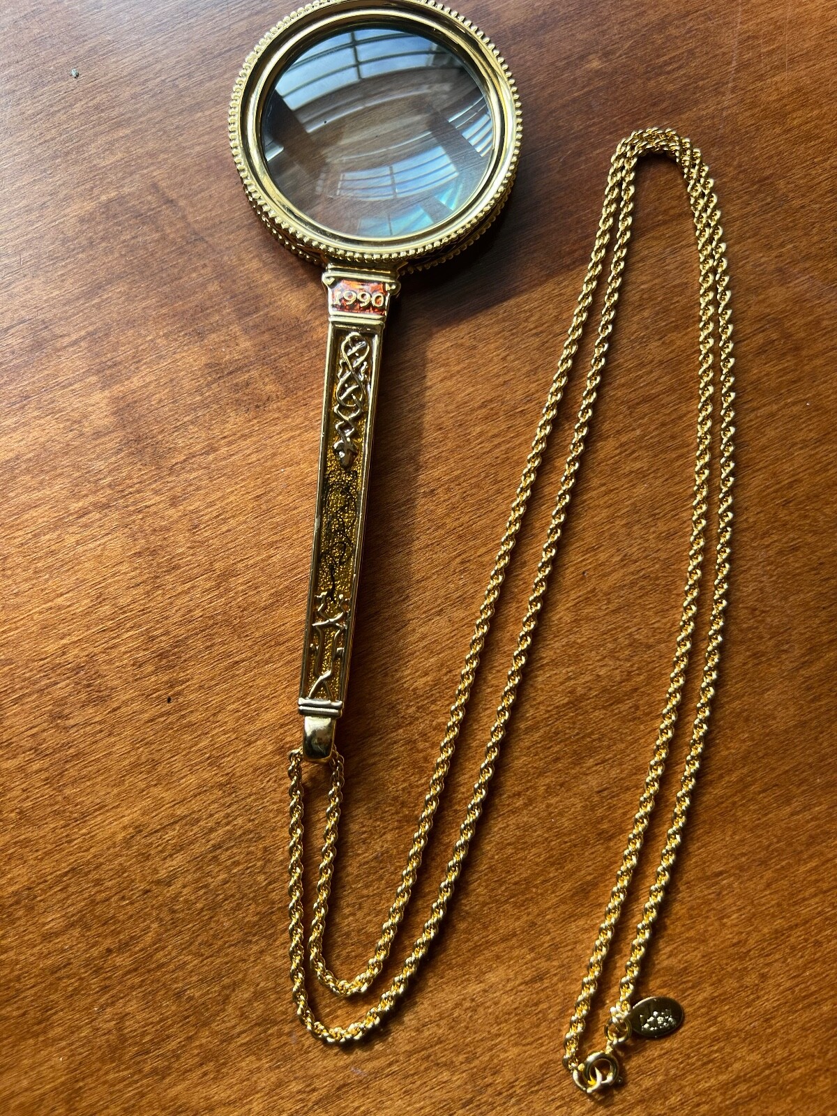 JOAN RIVERS LORGNETTE MAGNIFYING GLASS PENDANT NECKLA… - Gem