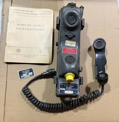 PRC-6 Army Handheld Radio with Handset and Technical Manual Korean ...