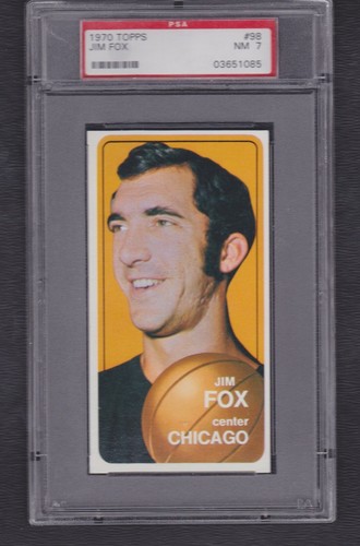 1970 Topps Basketball #98 Jim Fox Bulls PSA 7 NM | eBay