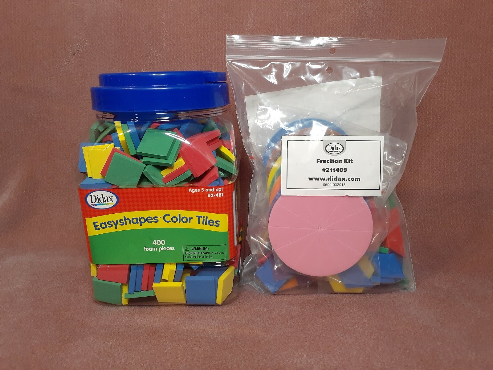2 Didax Foam Easyshapes Color Tiles 400 PC Each Educational in ...