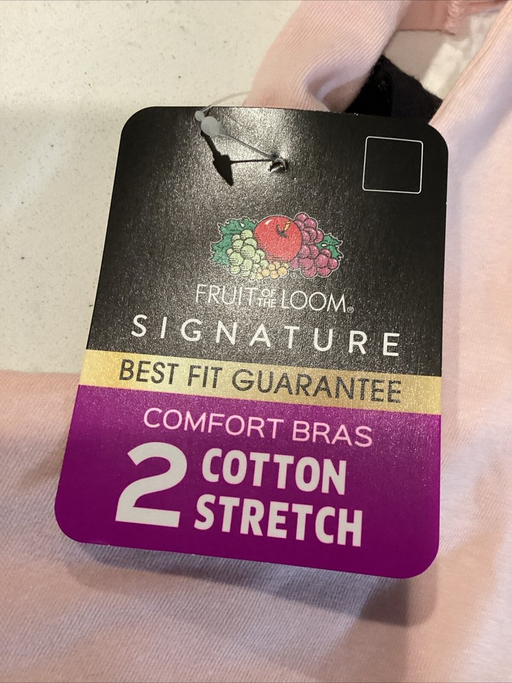 Fruit of The Loom 2 Pack Signature Cotton Stretch Bras NWT Size 2XL | eBay