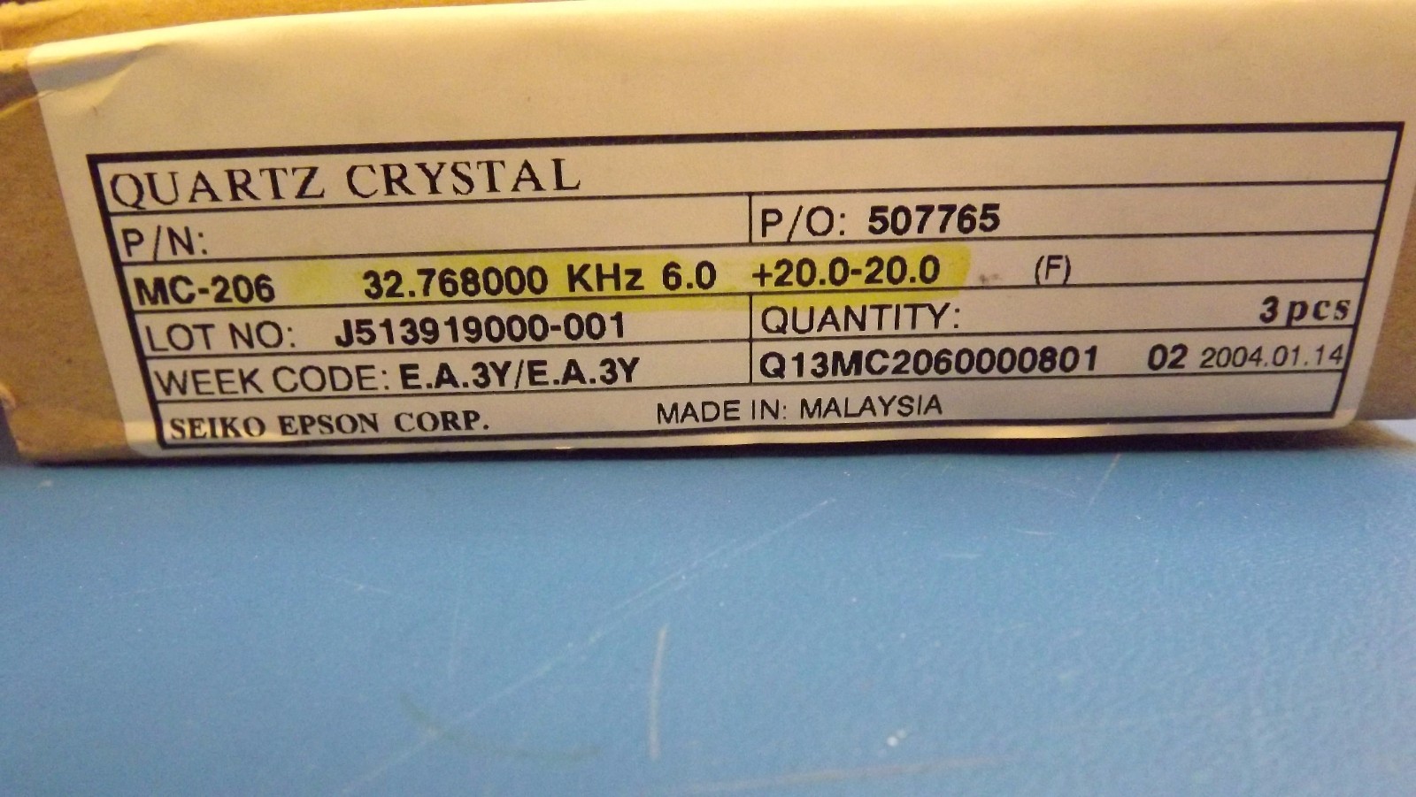 (3PCS) MC-206-32.768KHZ Q13MC2060000801 20/20PPM 6PF SMT -40/+85 | eBay
