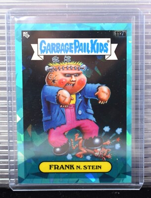 FRANK N STEIN ~ 2021 Topps Garbage Pail Kids ~ SAPPHIRE AQUA REFRACTOR ...