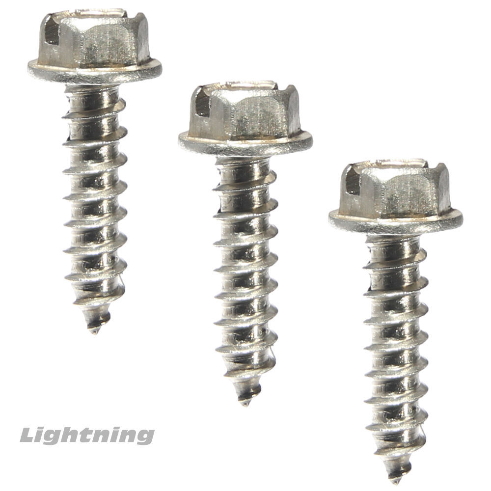 Slotted Indented Hex Washer Sheet Metal Screw Stainless #6X1'' Qty 25 ...