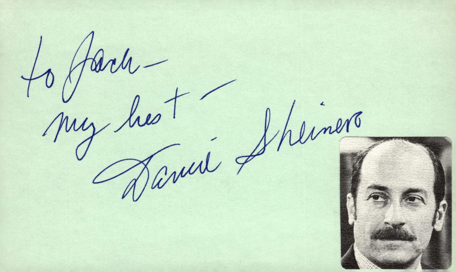 David Sheiner Signed Auto 3x5 Index Card Twilight Zone | eBay