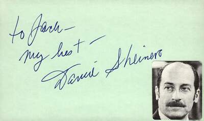 David Sheiner Signed Auto 3x5 Index Card Twilight Zone | eBay